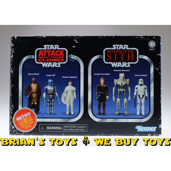 Star Wars The Retro Collection AOTC/ROTS Boxed 3-3/4" Set of 6 Action ...